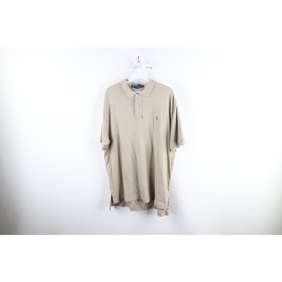 Ralph Lauren | Shirts | Vintage 9s Ralph Lauren Mens Large Faded Collared Golf Polo Shirt Beige ...